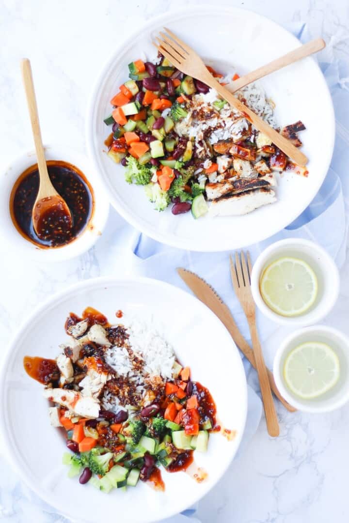 Teriyaki Rice Bowl - {Rumbi Island Grill copycat recipe} - Oh So Delicioso