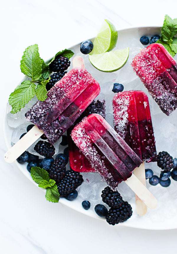 Raspberry Blueberry Popsicles - Oh So Delicioso