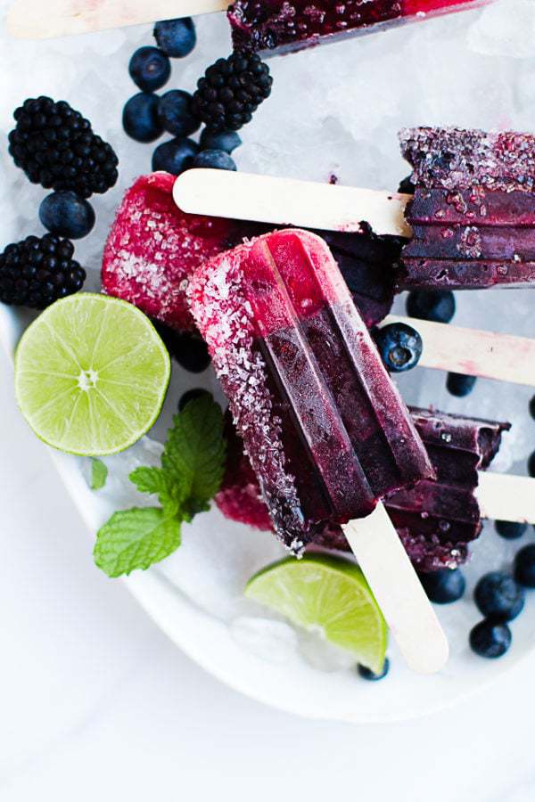 Raspberry Blueberry Popsicles - Oh So Delicioso