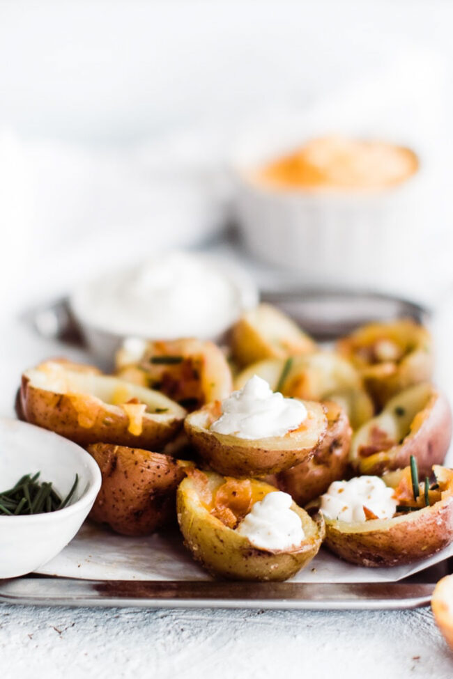 THE BEST Crispy Baked Potato Skins - Oh So Delicioso