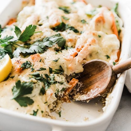 Chicken Veggie Quinoa Bake - Oh So Delicioso