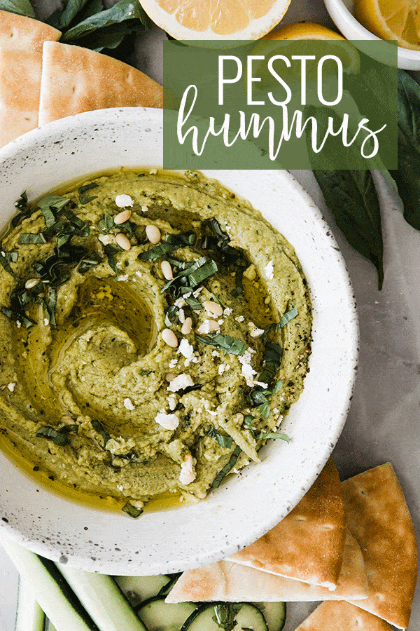 Lemon Basil Hummus | Side Dish | Oh So Delicioso