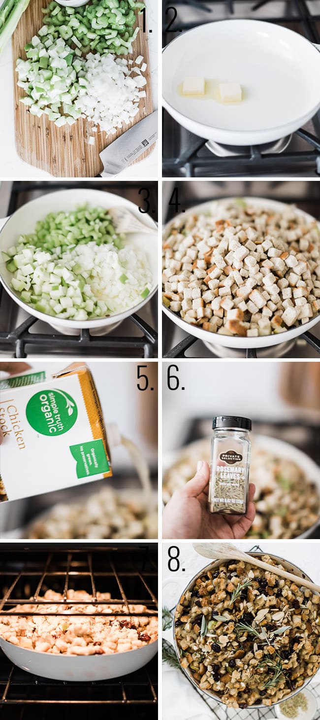 Semi-Homemade Almond Cranberry Stuffing | Oh So Delicioso