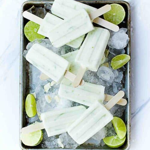 Creamy Lime Popsicles - Oh So Delicioso