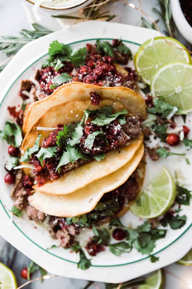 Easy Christmas Dinner - Christmas Tacos! - Oh So Delicioso