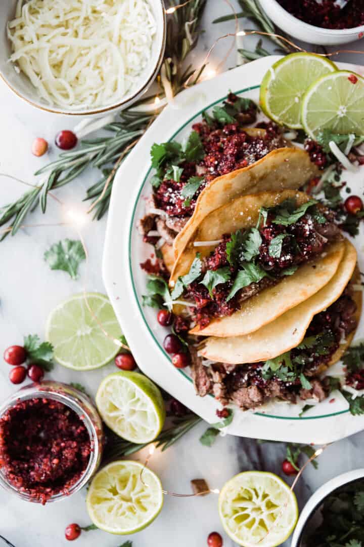 Easy Christmas Dinner - Christmas Tacos! - Oh So Delicioso