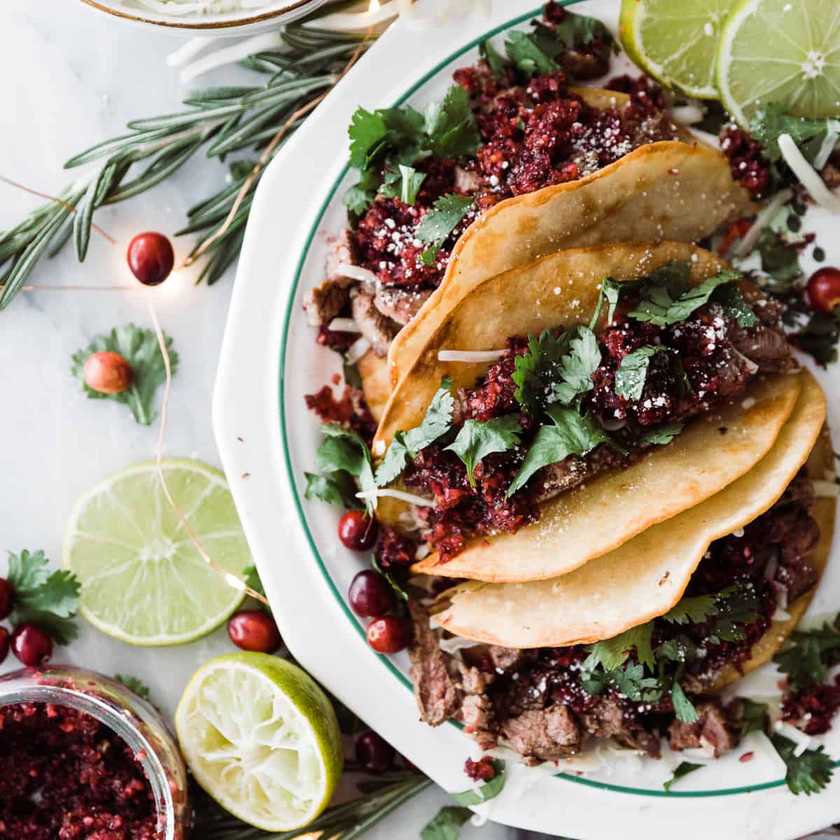 Easy Christmas Dinner - Christmas Tacos! - Oh So Delicioso